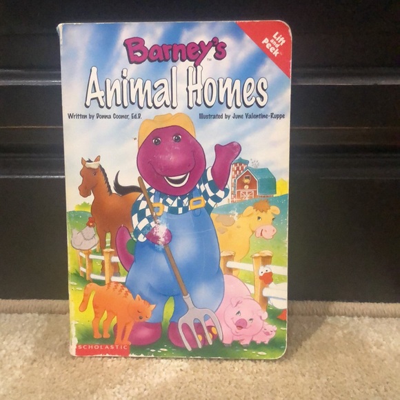 Scholastic | Other | Vintage Barney Board Book | Poshmark
